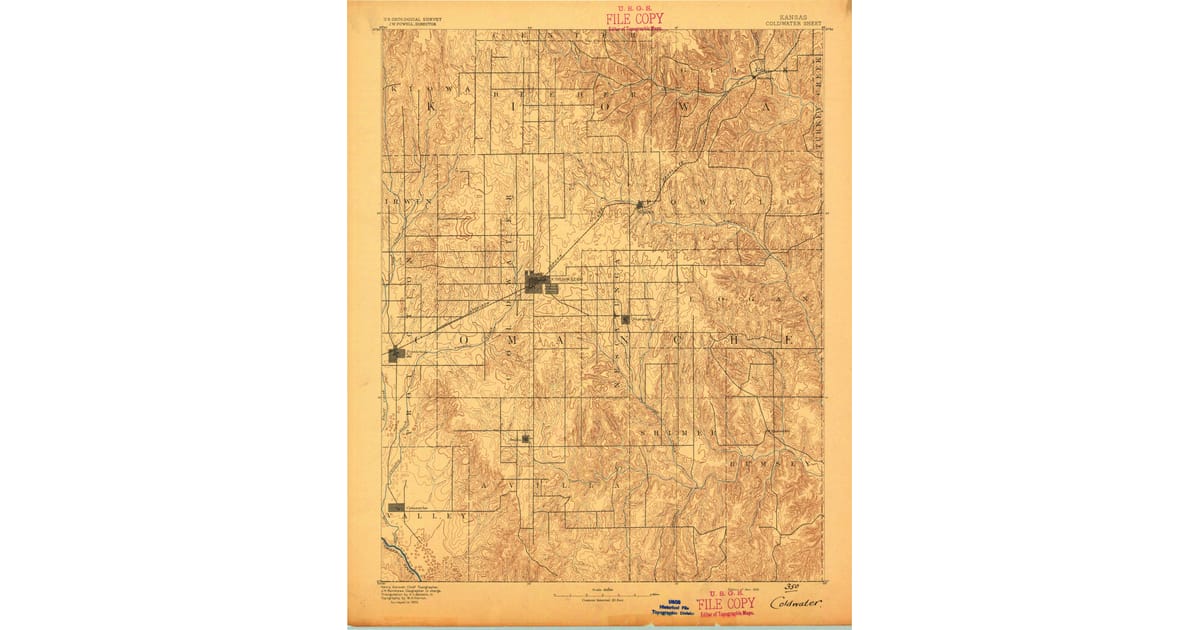 Old Maps of Comanche County, KS | Pastmaps