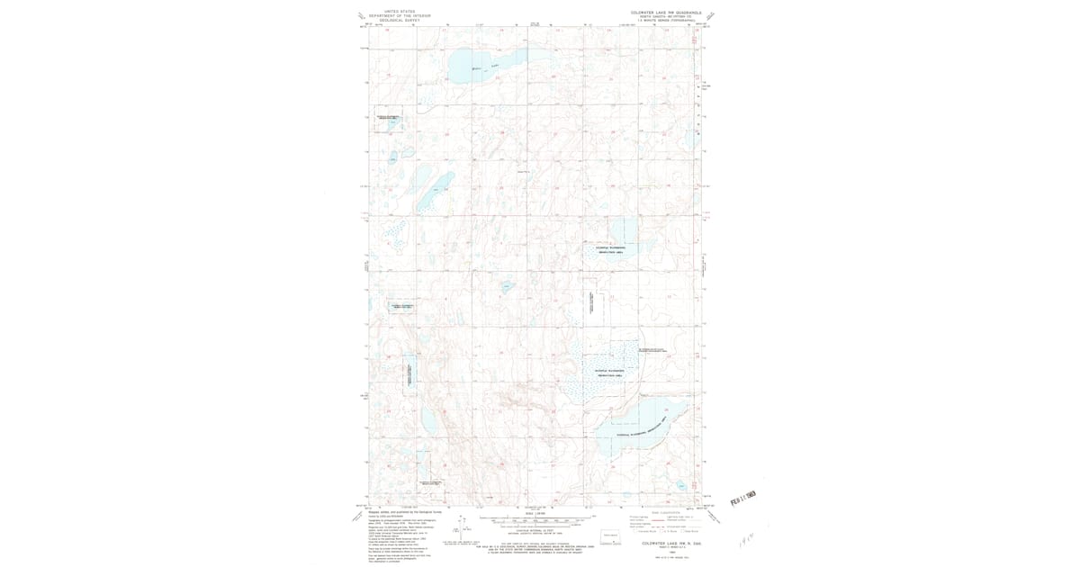 1982 Map of Coldwater Lake NW, McIntosh County, ND — High-Res | Pastmaps