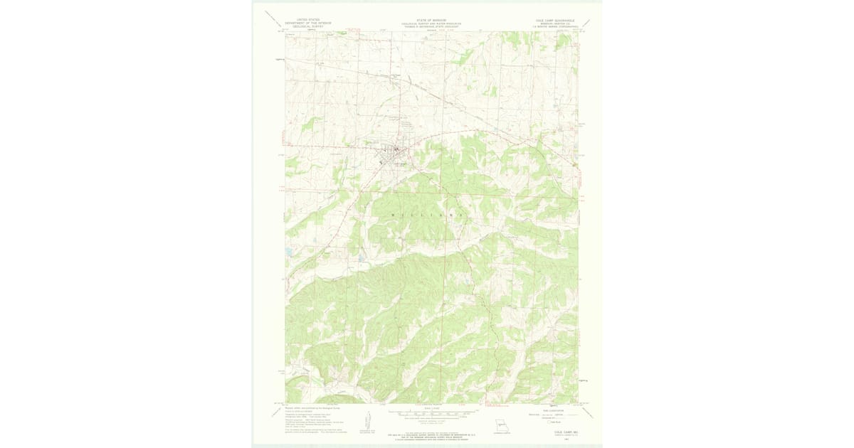 1961 Map of Cole Camp, MO — High-Res | Pastmaps