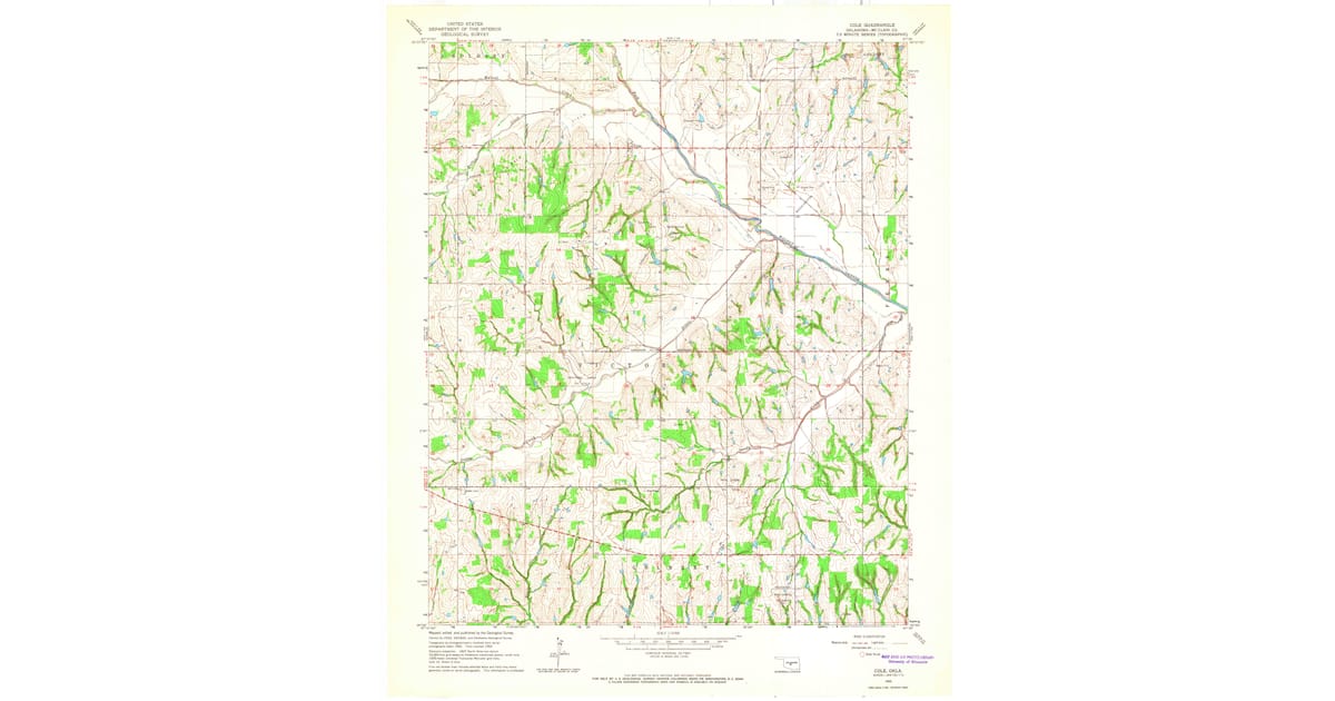 1965 Map of Cole, OK — High-Res | Pastmaps