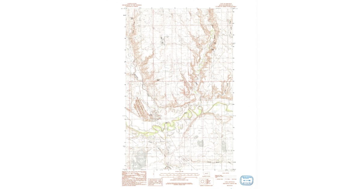 1984 Map of Cole, Phillips County, MT — High-Res | Pastmaps
