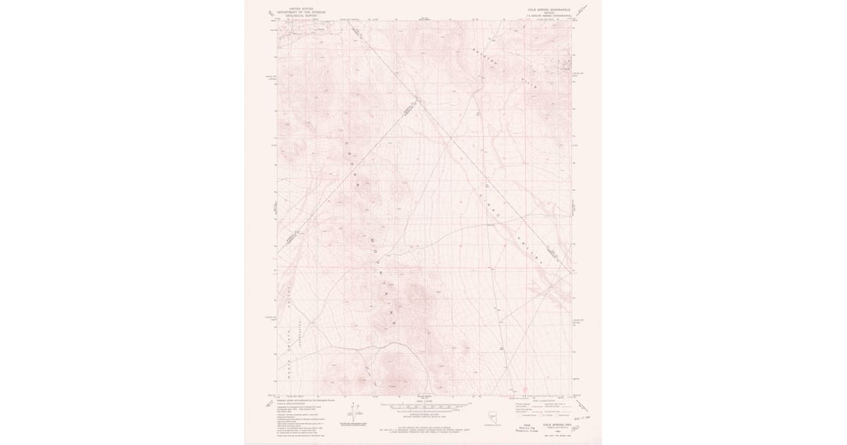 1980 Map of Cole Spring, Esmeralda County, NV — High-Res | Pastmaps