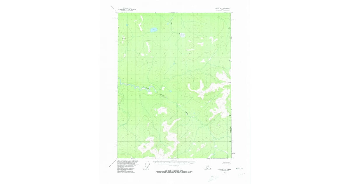 1956 Map of Coleen A-1, Yukon-Koyukuk Borough, AK — High-Res, 1973 ...