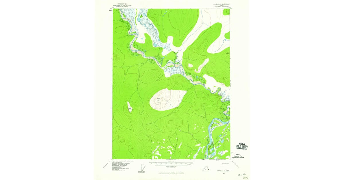 1956 Map of Coleen A-4, Yukon-Koyukuk Borough, AK — High-Res | Pastmaps
