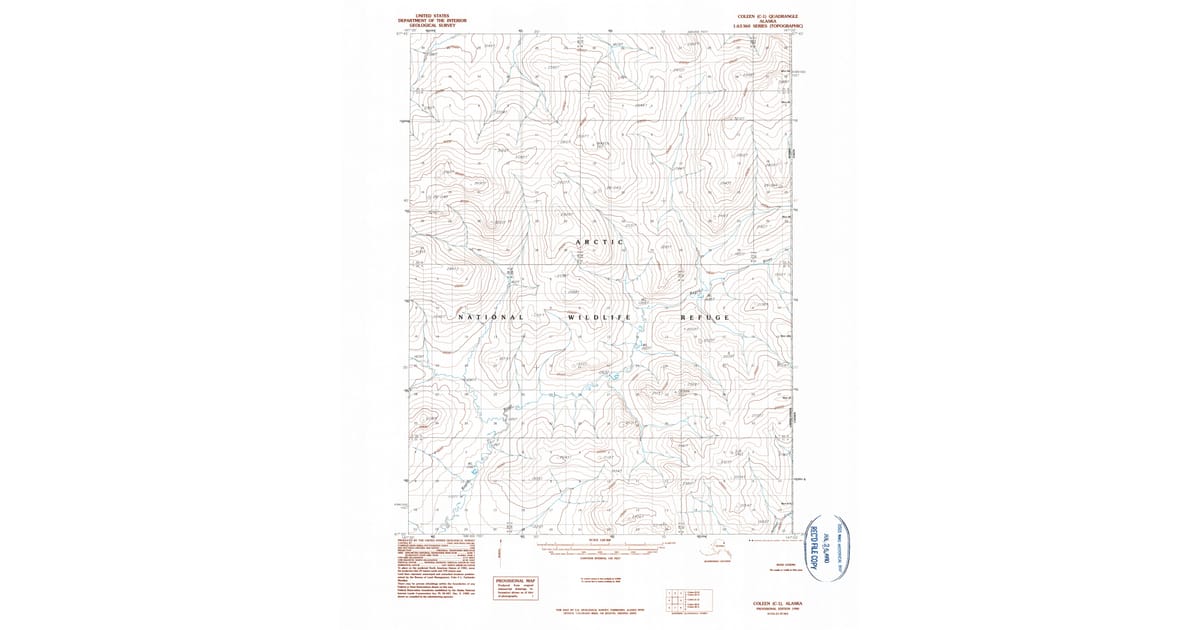 1990 Map of Coleen C-1, Yukon-Koyukuk Borough, AK — High-Res | Pastmaps