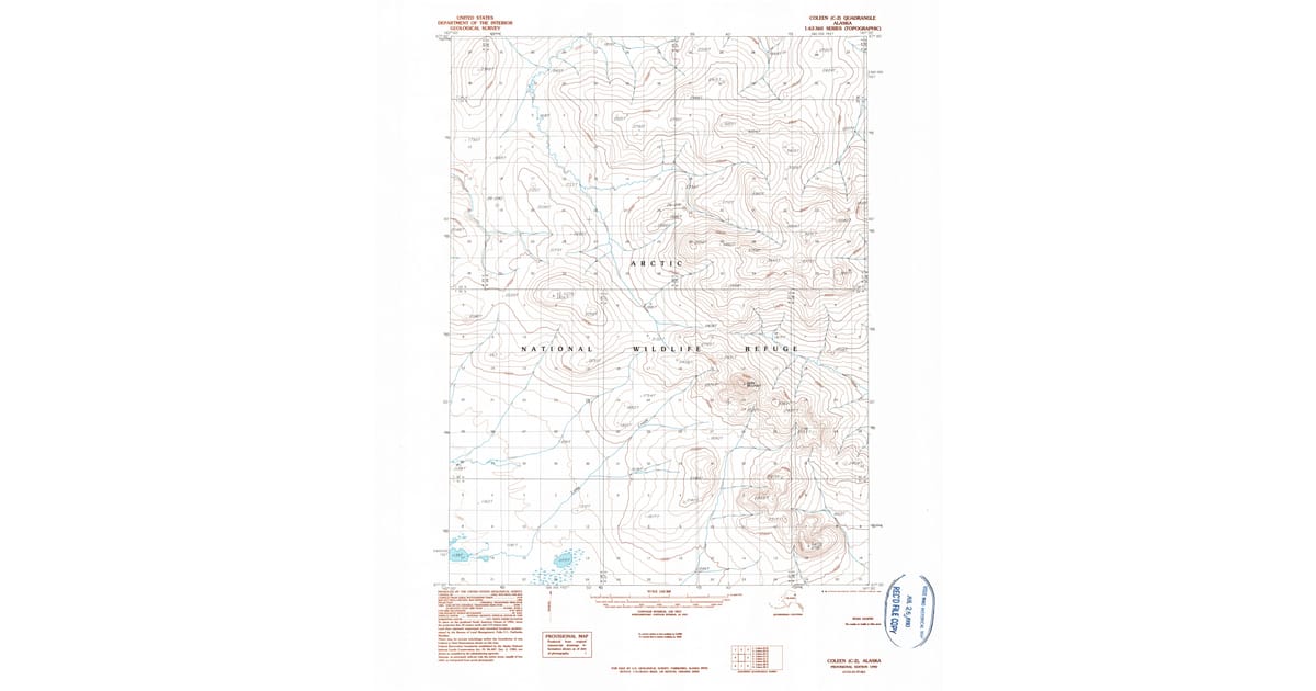 1990 Map of Coleen C-2, Yukon-Koyukuk Borough, AK — High-Res | Pastmaps
