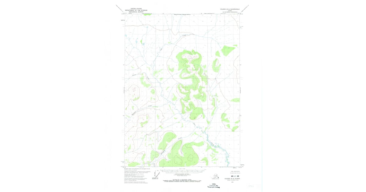 1972 Map of Coleen D-4, Yukon-Koyukuk Borough, AK — High-Res | Pastmaps