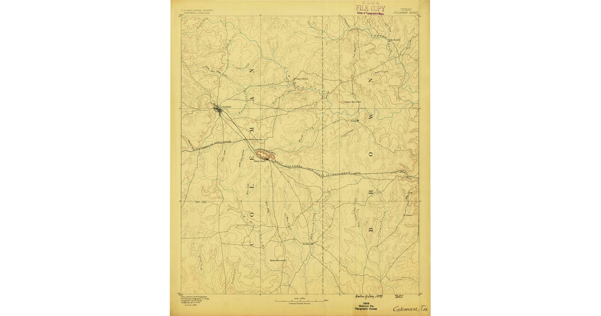 Old Maps of Coleman County, TX | Pastmaps