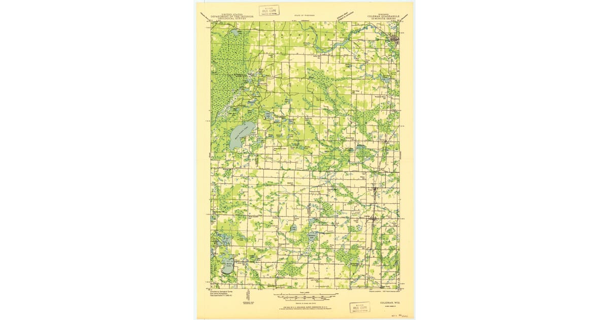 1950s Maps of Marinette County, WI | Pastmaps