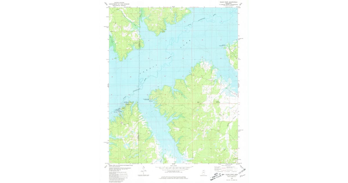 1980 Map of Coles Point, Lafayette County, MS — High-Res | Pastmaps