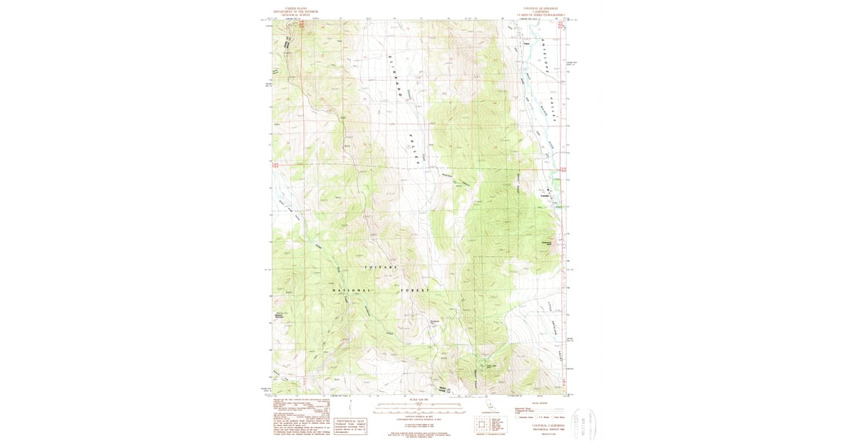 1988 Map of Coleville, CA — High-Res | Pastmaps