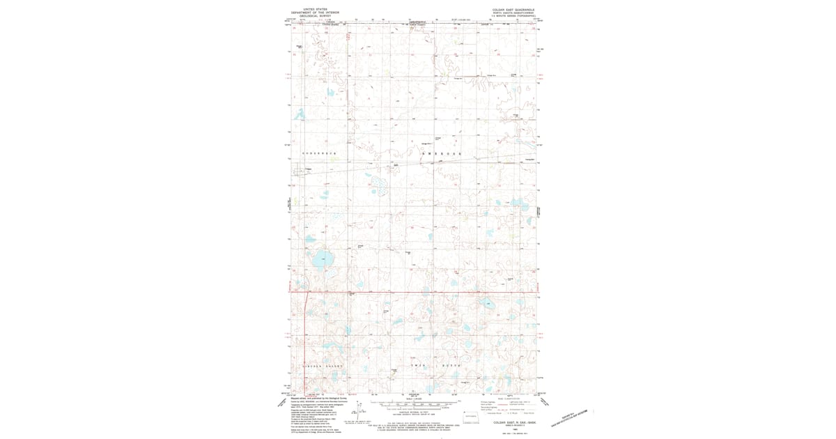 1983 Map of Colgan East, Divide County, ND — High-Res | Pastmaps