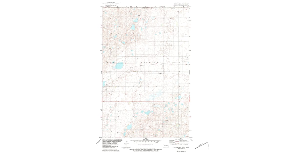 1983 Map of Colgan West, Divide County, ND — High-Res | Pastmaps