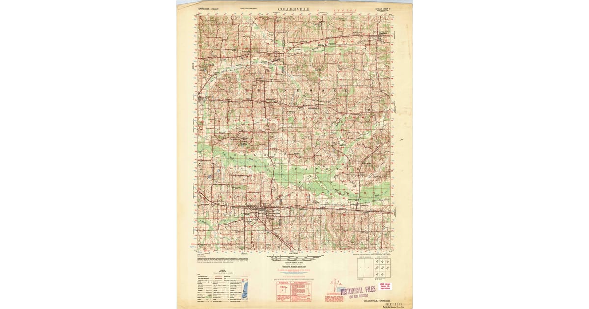 1953 Map of Collierville, TN — High-Res | Pastmaps