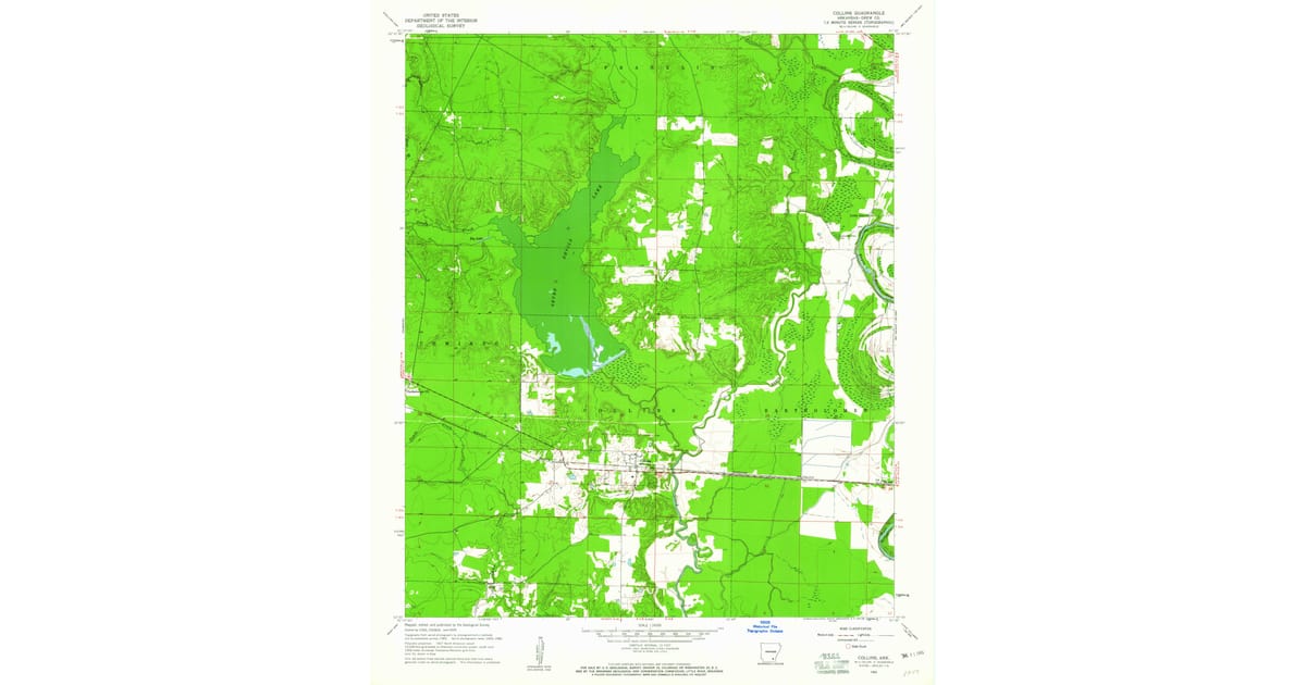 1960 Map of Collins, AR — High-Res | Pastmaps
