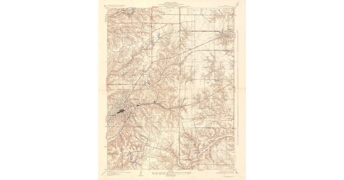 1937 Map of Collinsville, IL — High-Res, 1937 Print #2 | Pastmaps