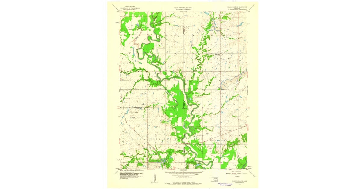 1959 Map of Collinsville NE, Rogers County, OK — High-Res | Pastmaps