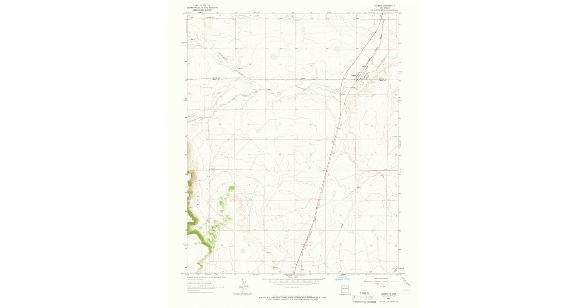 1964 Map of Colmor, Mora County, NM — High-Res | Pastmaps