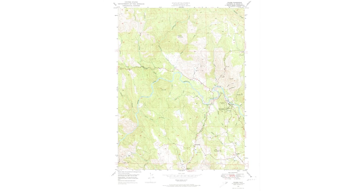 1949 Map of Coloma, CA — High-Res, 1974 Print | Pastmaps