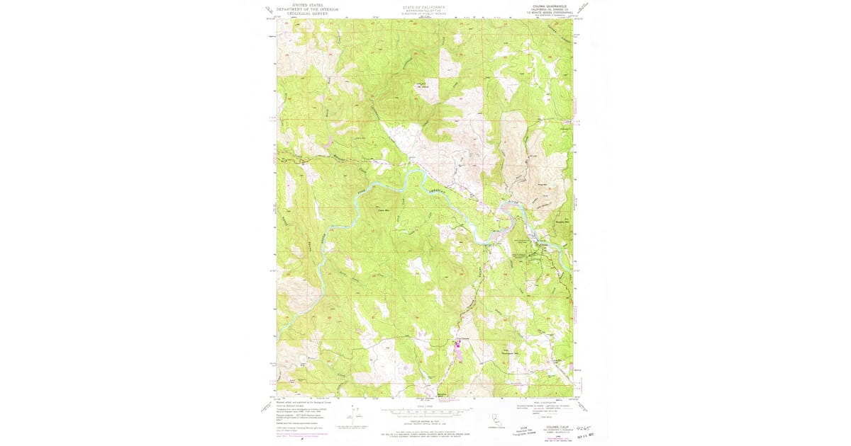 1949 Map of Coloma, CA — High-Res, 1977 Print #2 | Pastmaps
