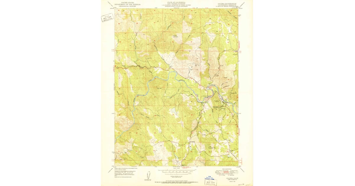 1950 Map of Coloma, CA — High-Res | Pastmaps