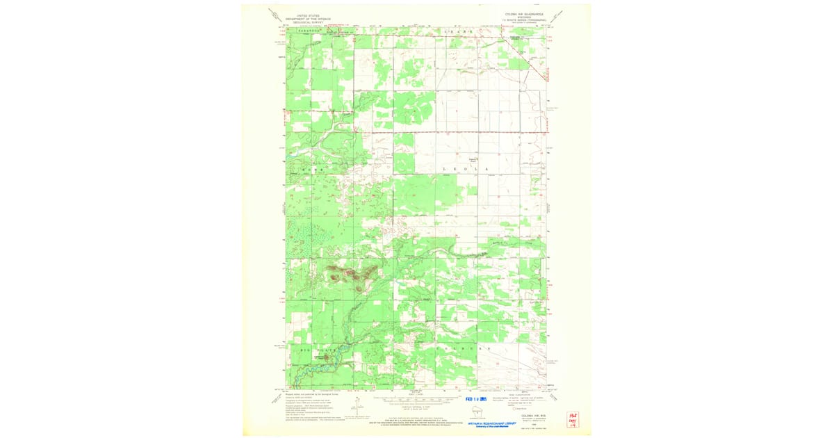 1968 Map of Coloma NW, Adams County, WI — High-Res | Pastmaps