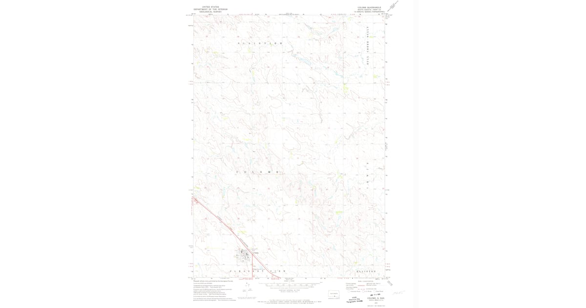 1971 Map of Colome, SD — High-Res | Pastmaps