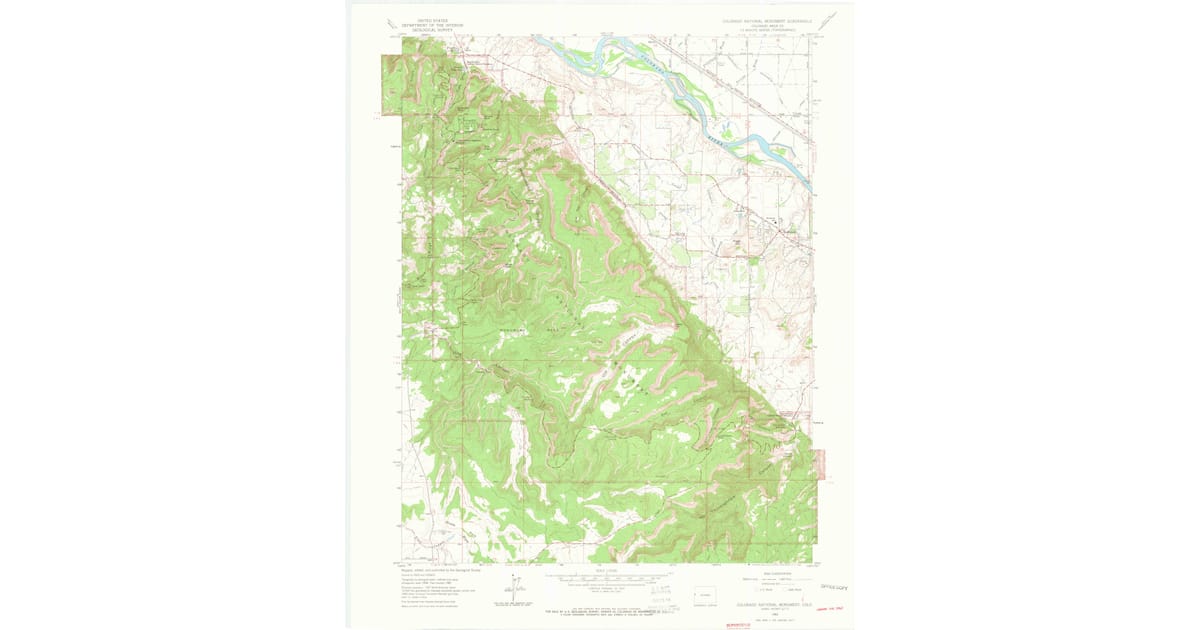 1962 Map of Colorado National Monument, Mesa County, CO — High-Res ...