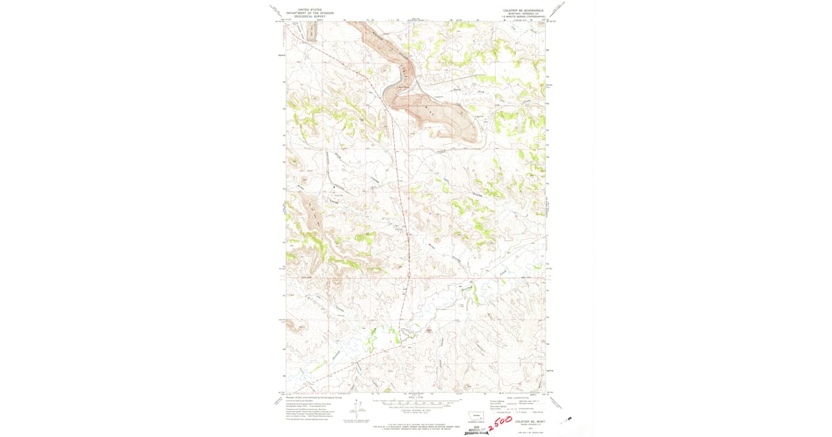 1971 Map of Colstrip SE, Rosebud County, MT — High-Res | Pastmaps