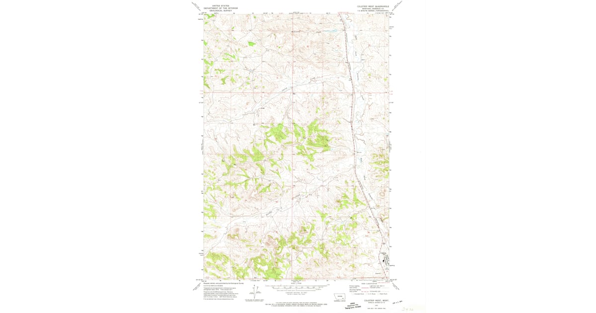1971 Map of Colstrip West, Rosebud County, MT — High-Res | Pastmaps