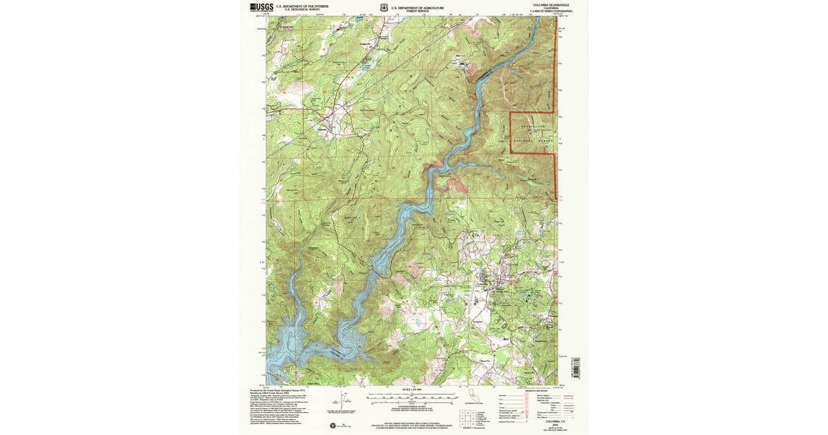 2001 Map of Columbia, CA — High-Res | Pastmaps