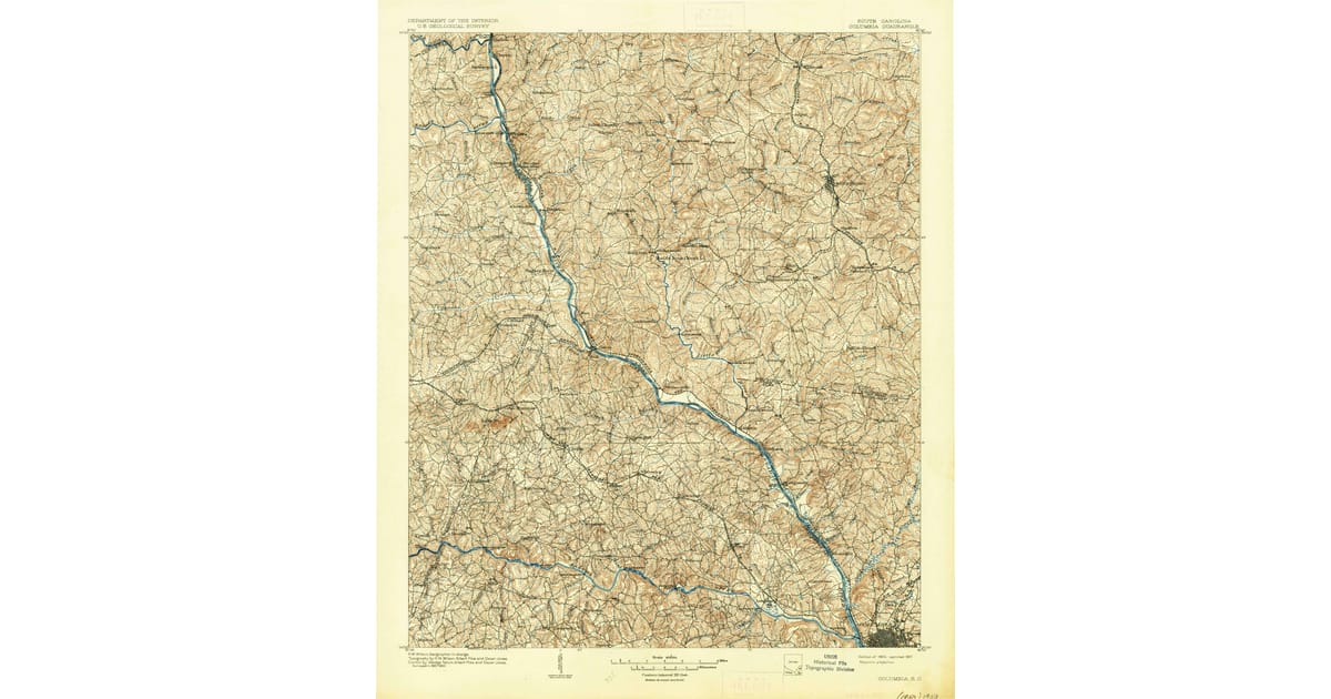 1904 Map of Columbia, SC — High-Res, 1937 Print | Pastmaps