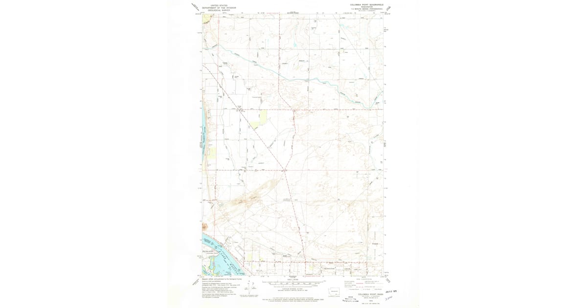 1978 Map of Columbia Point, Franklin County, WA — High-Res | Pastmaps