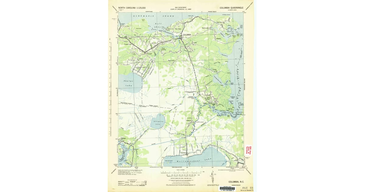 Old Maps of Davenport Forks, NC for Hiking & Exploration | Pastmaps