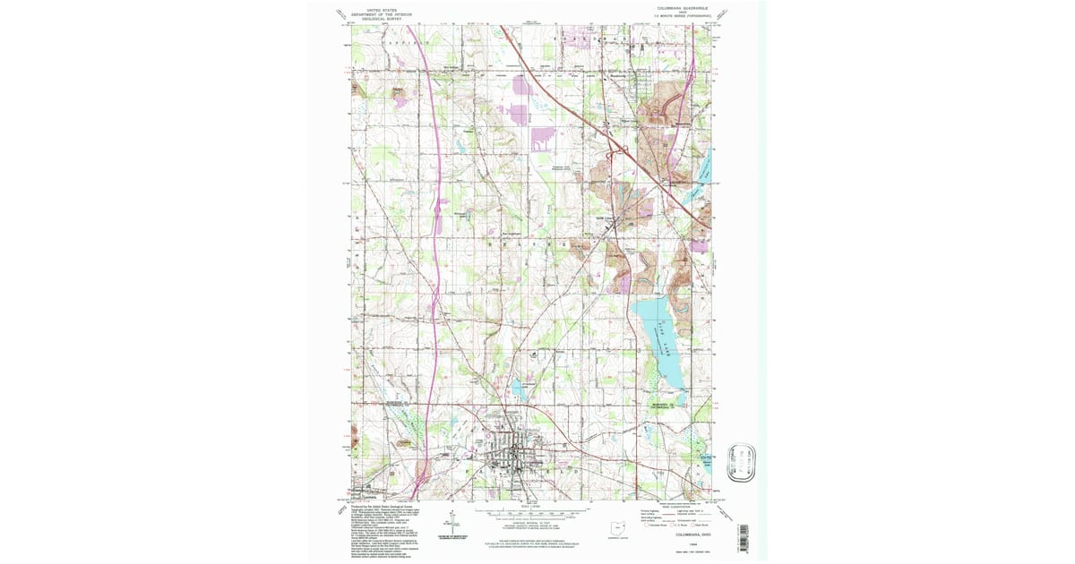 1994 Map of Columbiana, OH — High-Res | Pastmaps