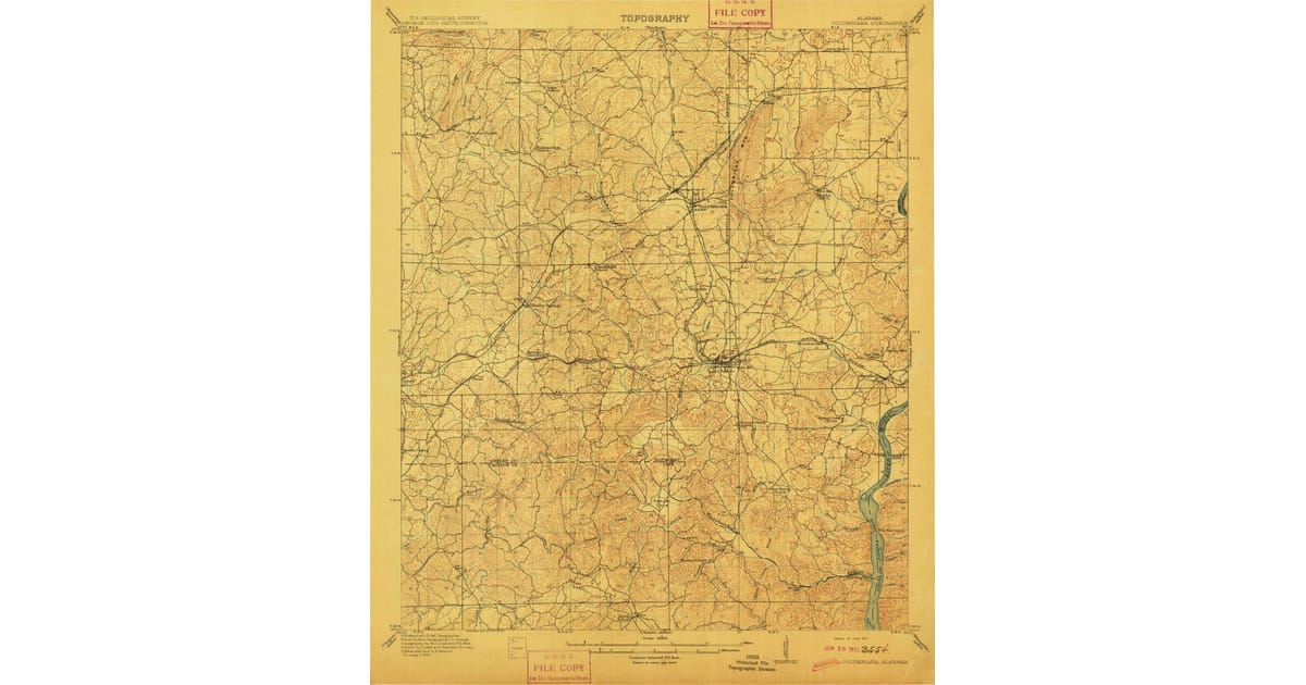 1911 Map of Columbiana, AL — High-Res | Pastmaps