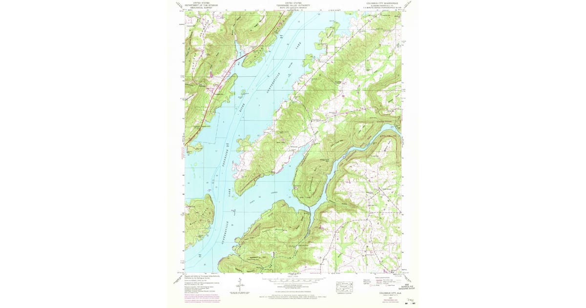 1947 Map of Columbus City, Marshall County, AL — High-Res | Pastmaps