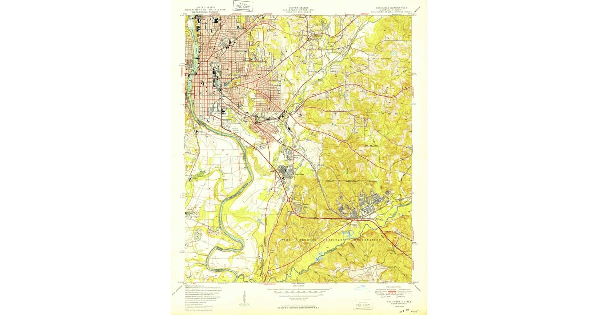 1949 Map of Columbus, GA — High-Res | Pastmaps