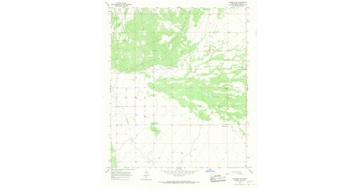 1966 Map of Columbus NE, Luna County, NM — High-Res | Pastmaps