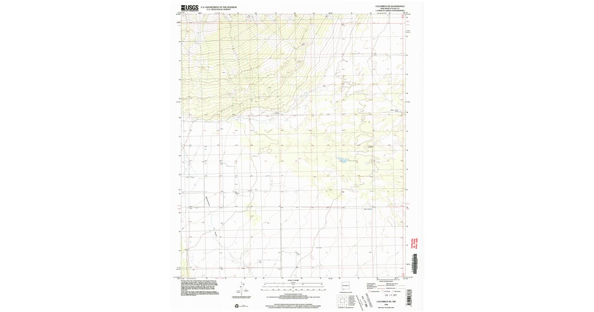 1996 Map of Columbus NE, Luna County, NM — High-Res | Pastmaps