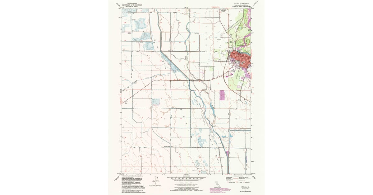 1991 Map of Colusa, CA — High-Res | Pastmaps