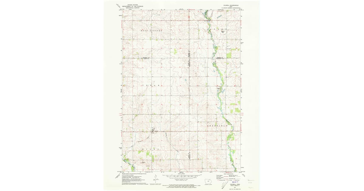 1971 Map of Colwell, IA — High-Res | Pastmaps