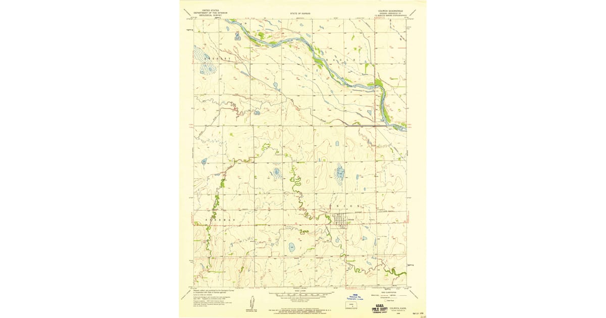 1958 Map of Colwich, KS — High-Res | Pastmaps