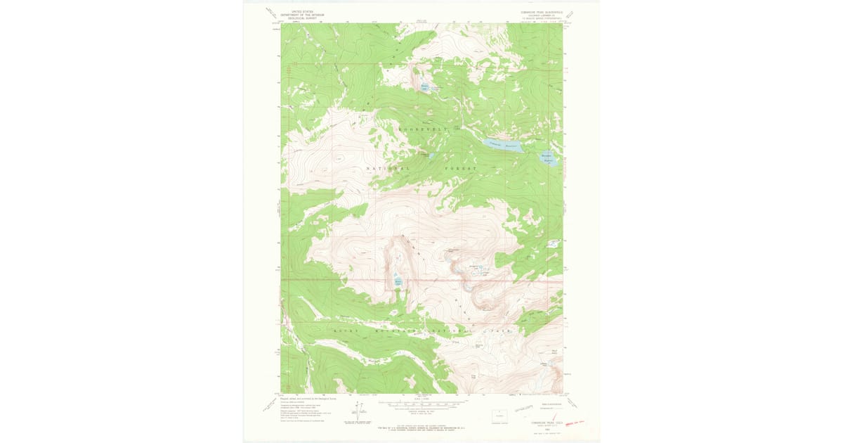 1962 Map of Comanche Peak, Larimer County, CO — High-Res | Pastmaps