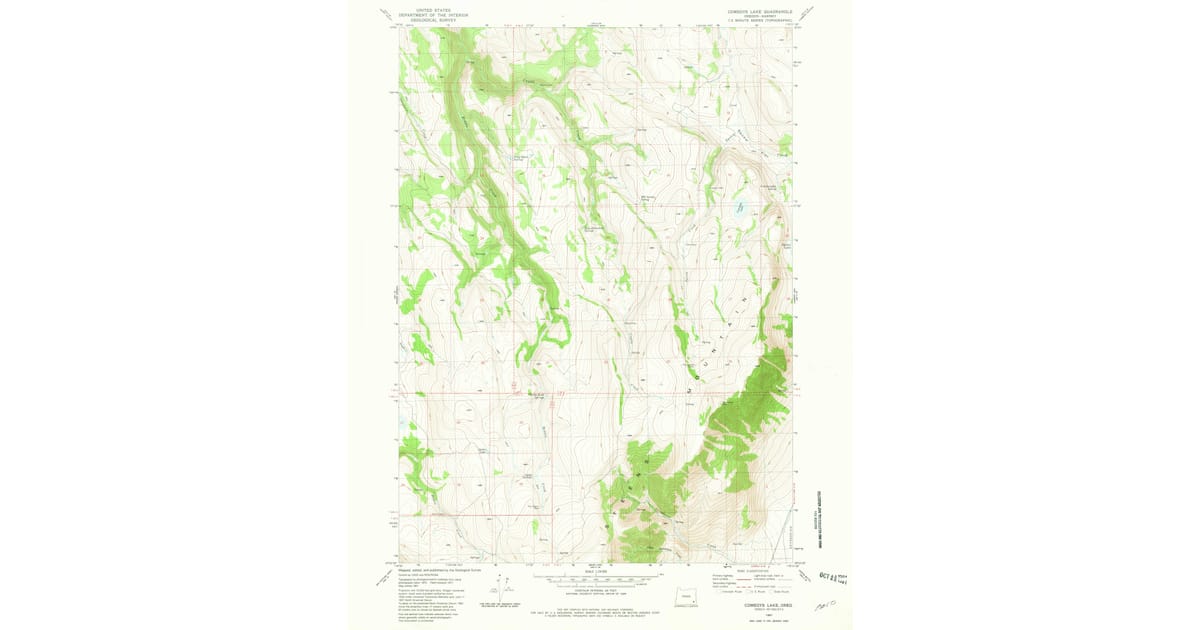 1981 Map of Comegys Lake, Harney County, OR — High-Res | Pastmaps