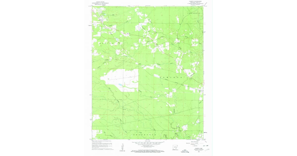 1960 Map of Cominto, Drew County, AR — High-Res | Pastmaps