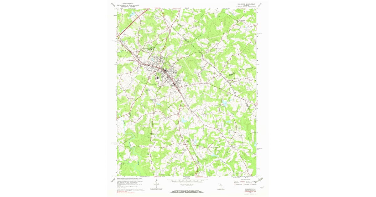 1960s Maps of Banks County, GA | Pastmaps