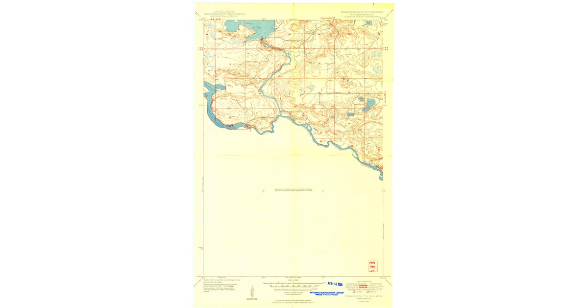 1949 Map of Commonwealth, Florence County, WI — High-Res | Pastmaps
