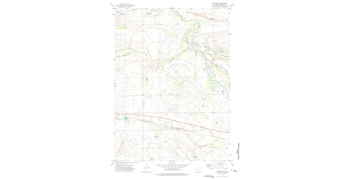 1971 Map of Como East, Carbon County, WY — High-Res | Pastmaps