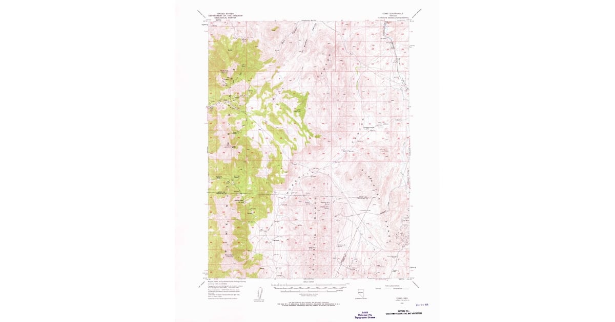 1957 Map of Como, Lyon County, NV — High-Res | Pastmaps